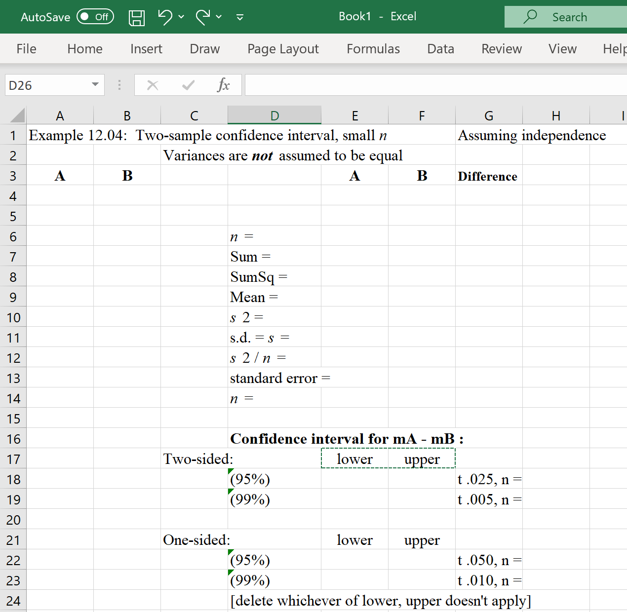ENGI 4421 - Fourth Excel Tutorial
