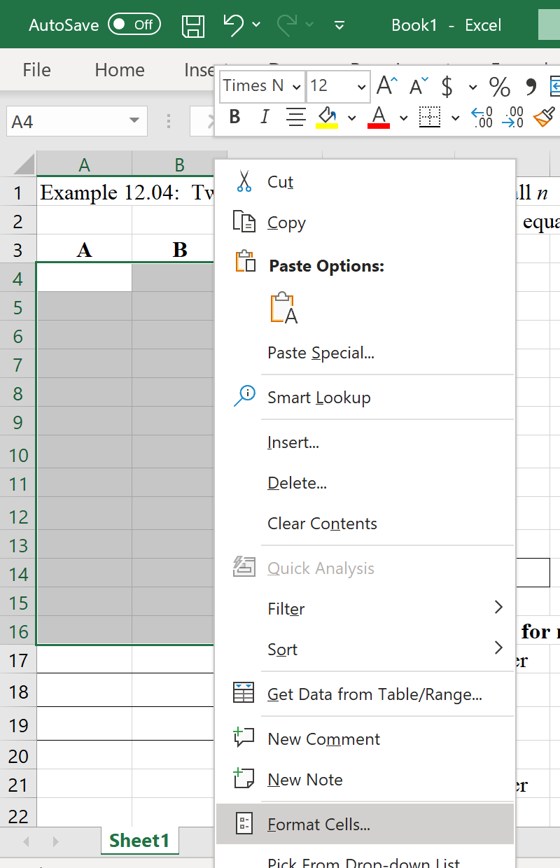ENGI 4421 - Fourth Excel Tutorial